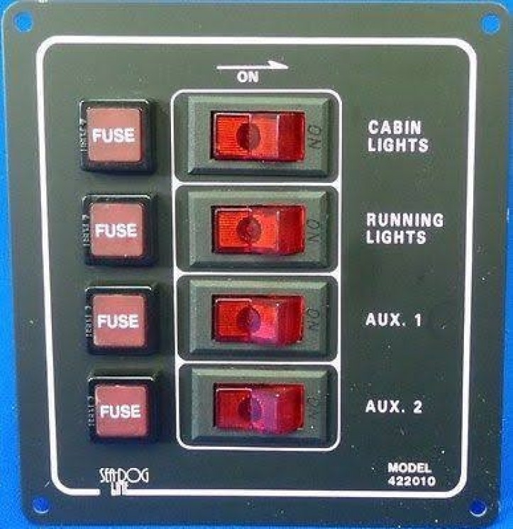 Switch Panel 4 Gang Fused