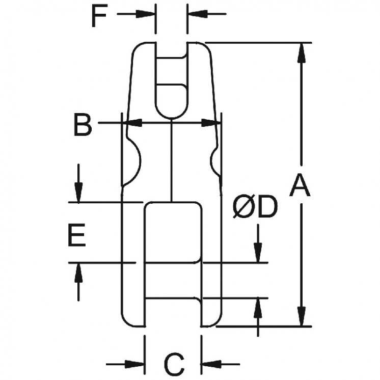 Kong Fixed Anchor Connector Stainless Steel