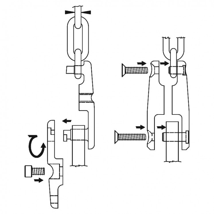 Kong Fixed Anchor Connector Stainless Steel
